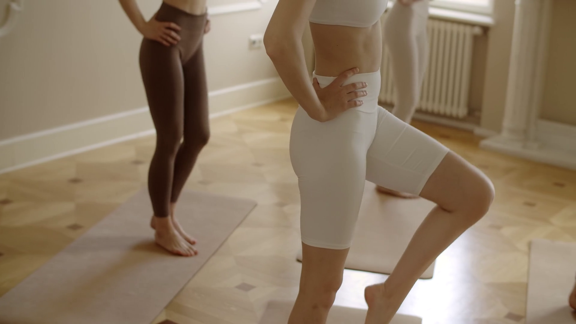 Millenial Women Do Exercises In Yoga Studio Stock Footage SBV-348372784 - Storyblocks