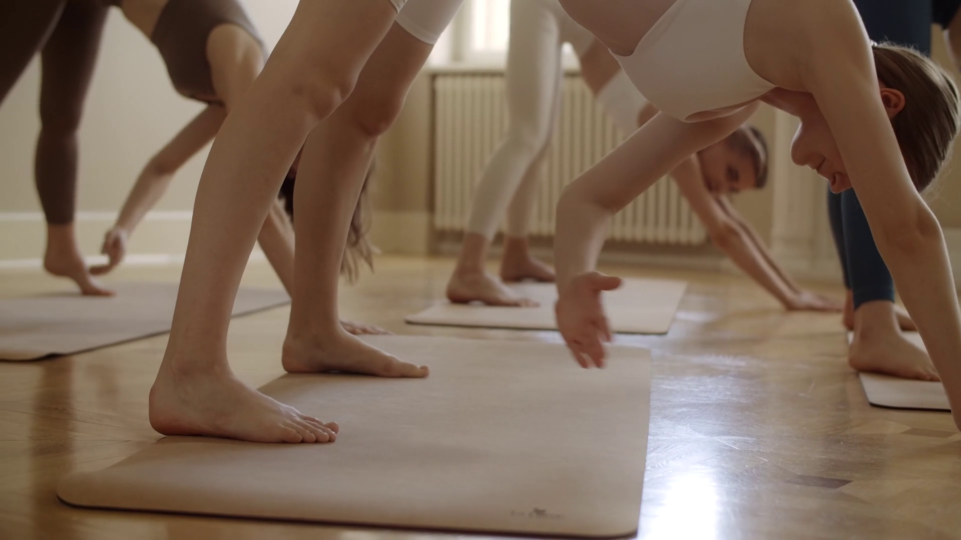 Group Of Young Women Does Exercises In Yoga Stock Footage SBV-347788314 - Storyblocks