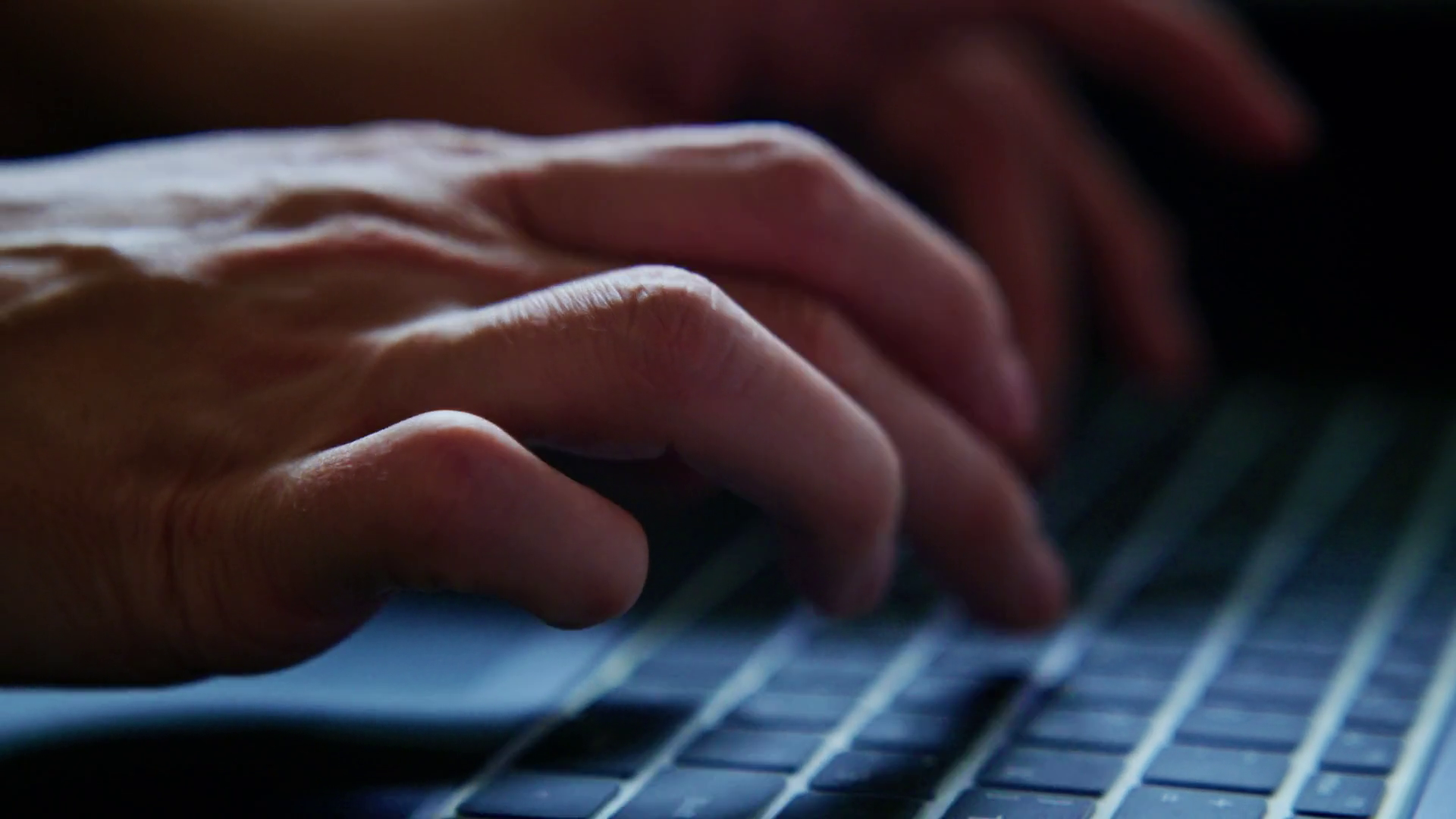 Hands Are Focused On Laptop Keyboard Typing Stock Footage SBV-352110256 ...