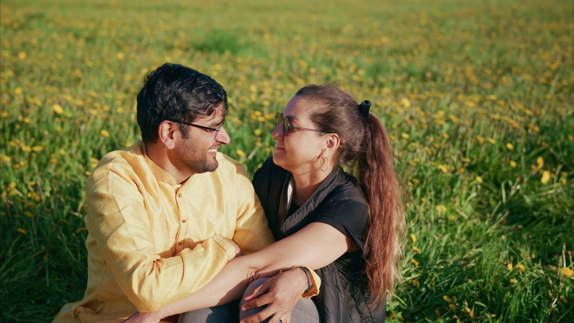 Romantic Indian Couple Nestling Together Stock Footage SBV-352314758 ...