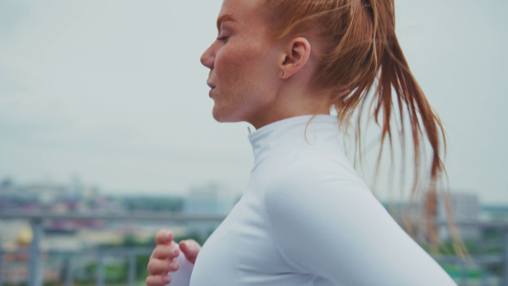 A Determined Individual In White Athletic Stock Footage SBV-352543760 ...