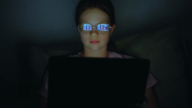 Girl Eyes Laptop Stock Footage: Royalty-Free Video Clips - Storyblocks