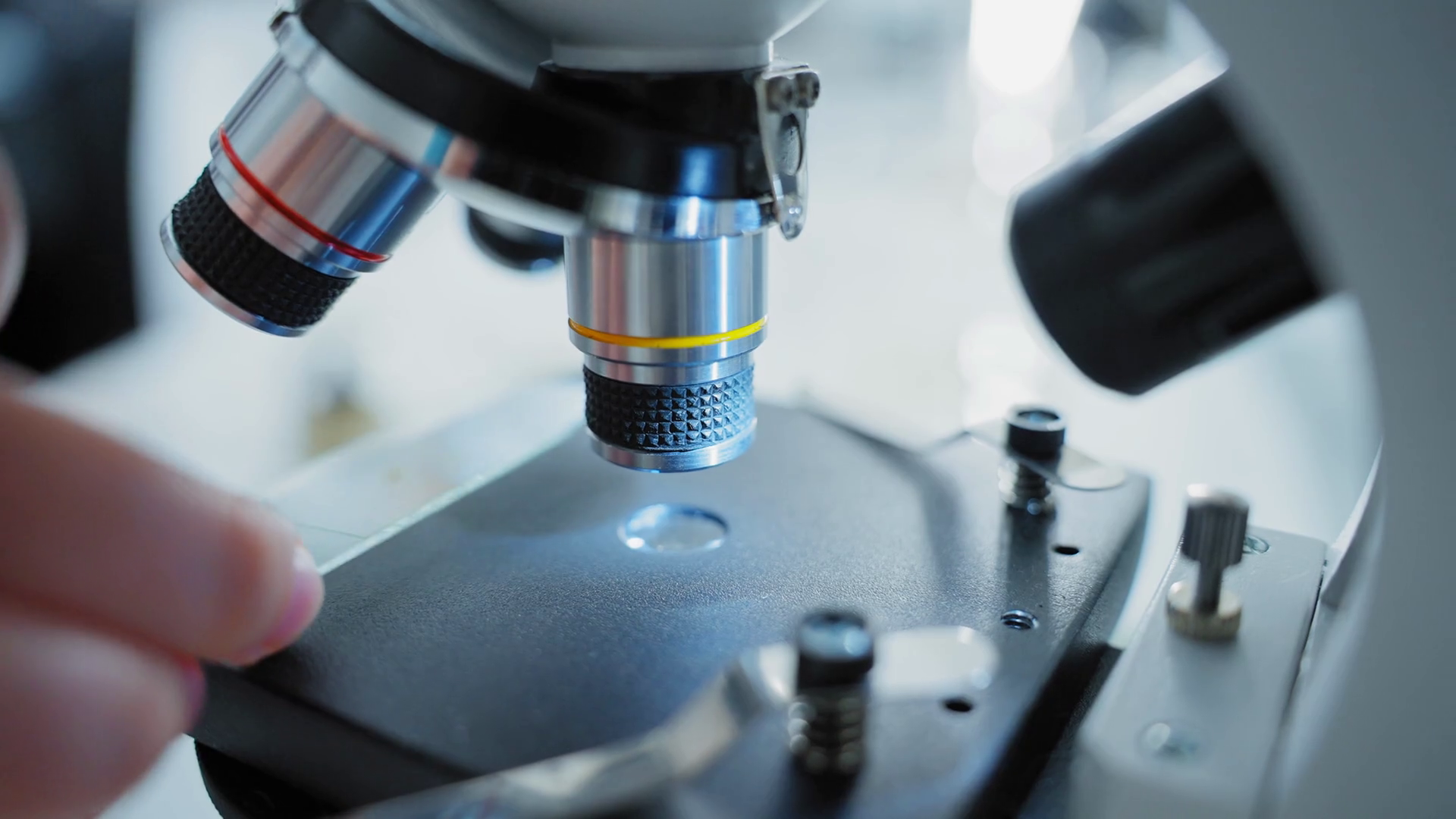 Scientists Using Microscope In Bio Lab Stock Footage SBV-348922387 ...