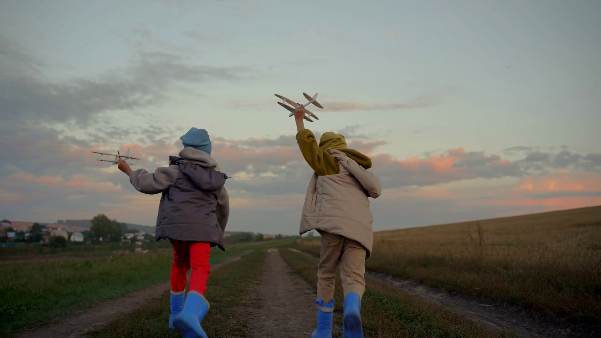 Back View Of Boys Playing With Toy Stock Footage SBV-348748508 ...