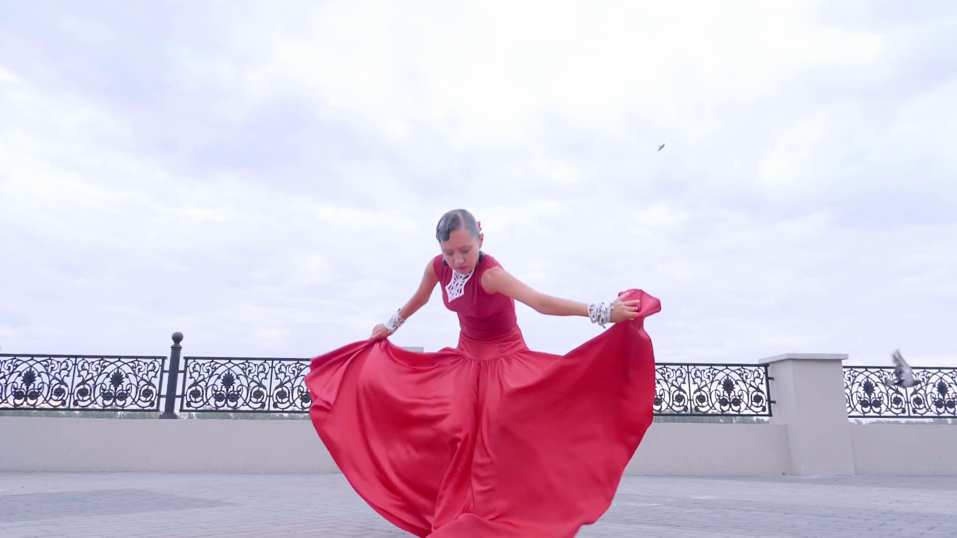 Woman Dancing In Silk Dress Stock Footage SBV-327848764 - Storyblocks