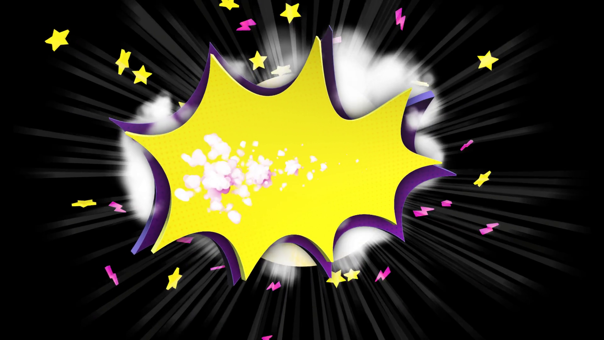 Epic Comic Text Animation On Alpha Channel Stock Motion Graphics SBV ...