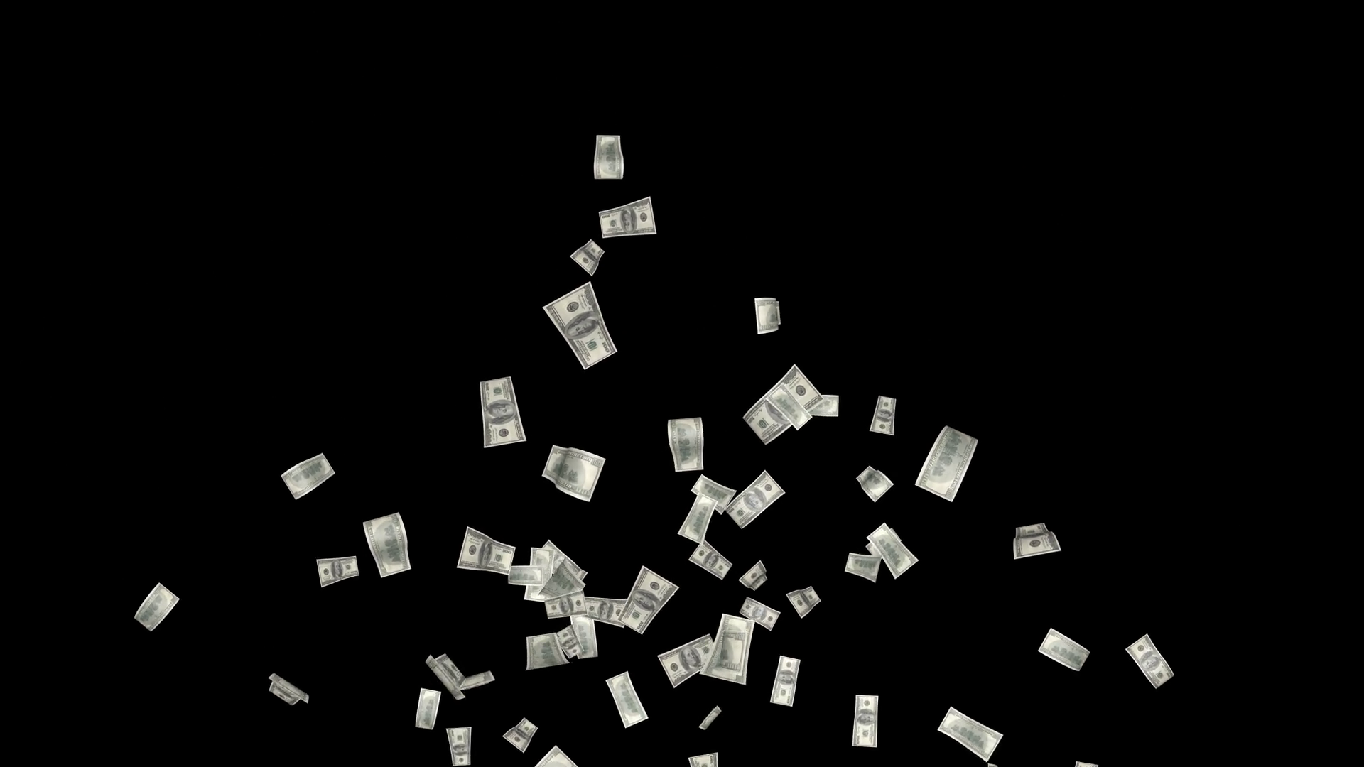 100 Dollar Banknotes Explosion Transition Stock Motion Graphics SBV ...