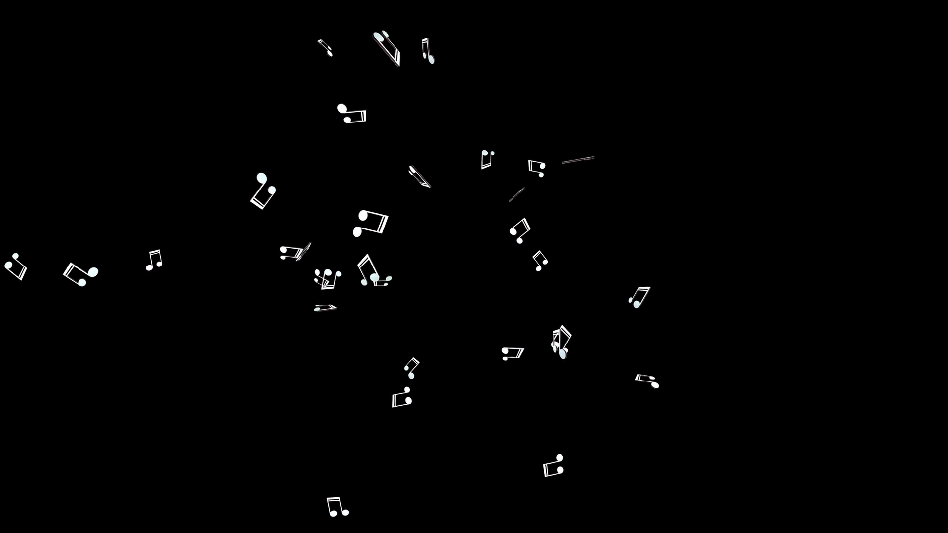Exploding Overlay Musical Notes Animation On Stock Motion Graphics SBV ...