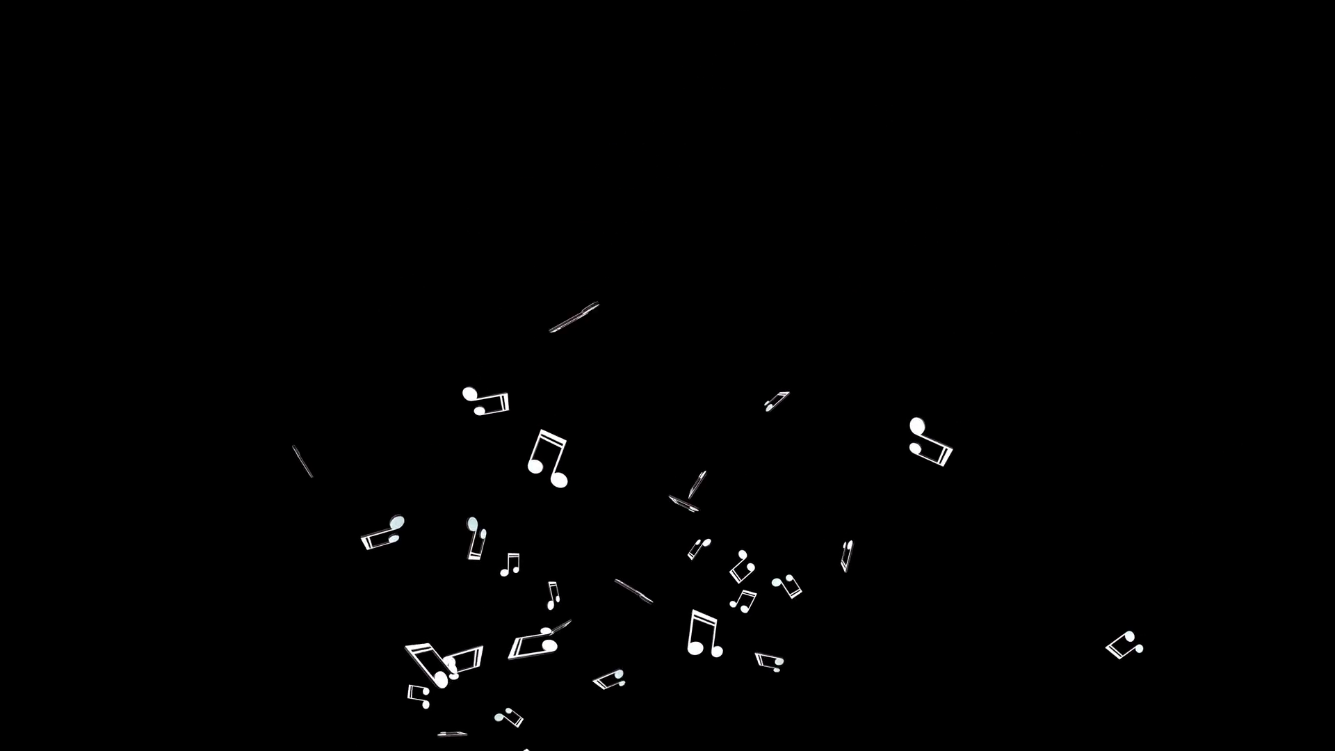 Exploding Overlay Musical Notes Animation On Stock Motion Graphics SBV ...