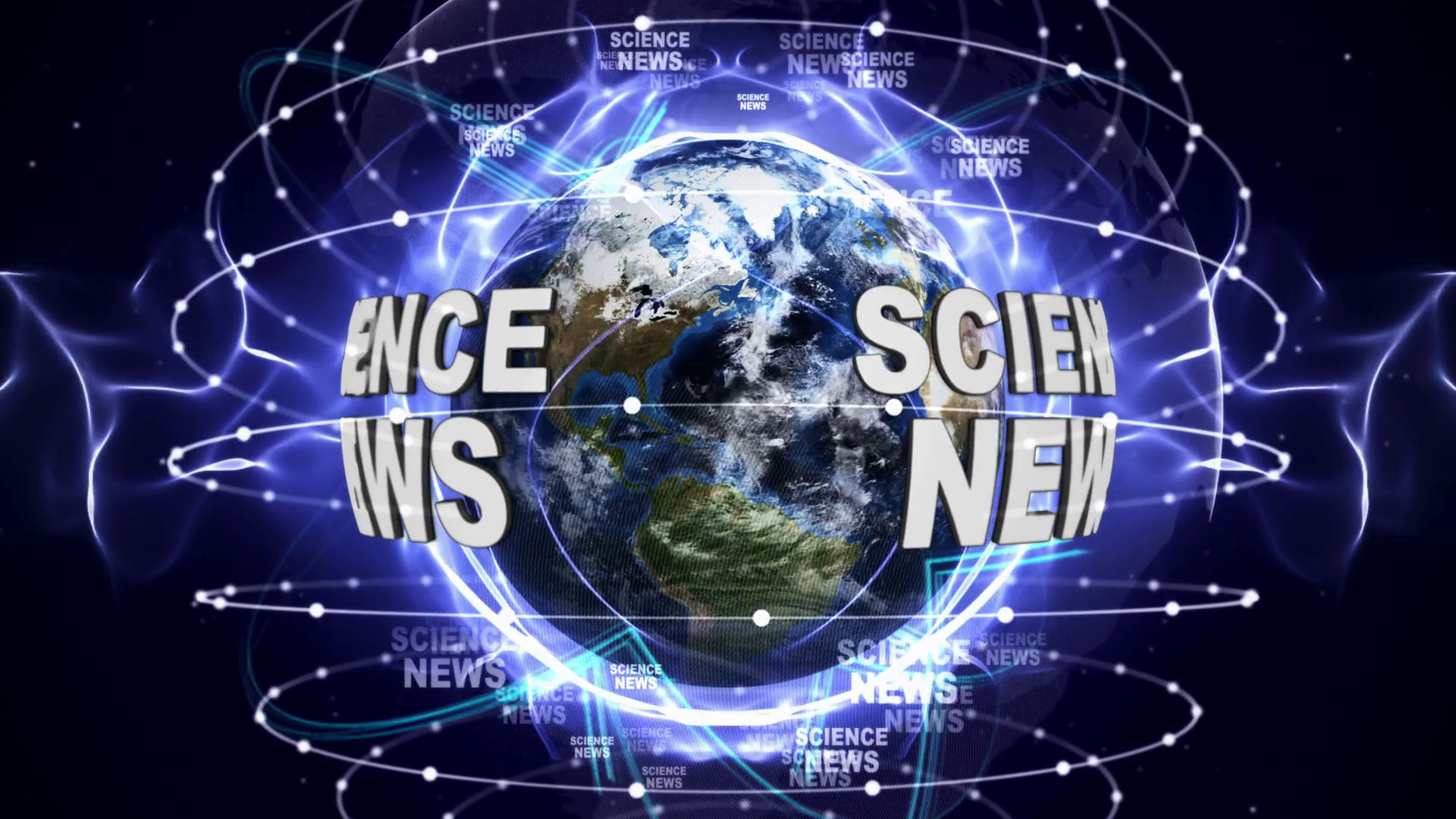 SCIENCE NEWS Text Animation and Earth, Loop, 4k Motion Background ...