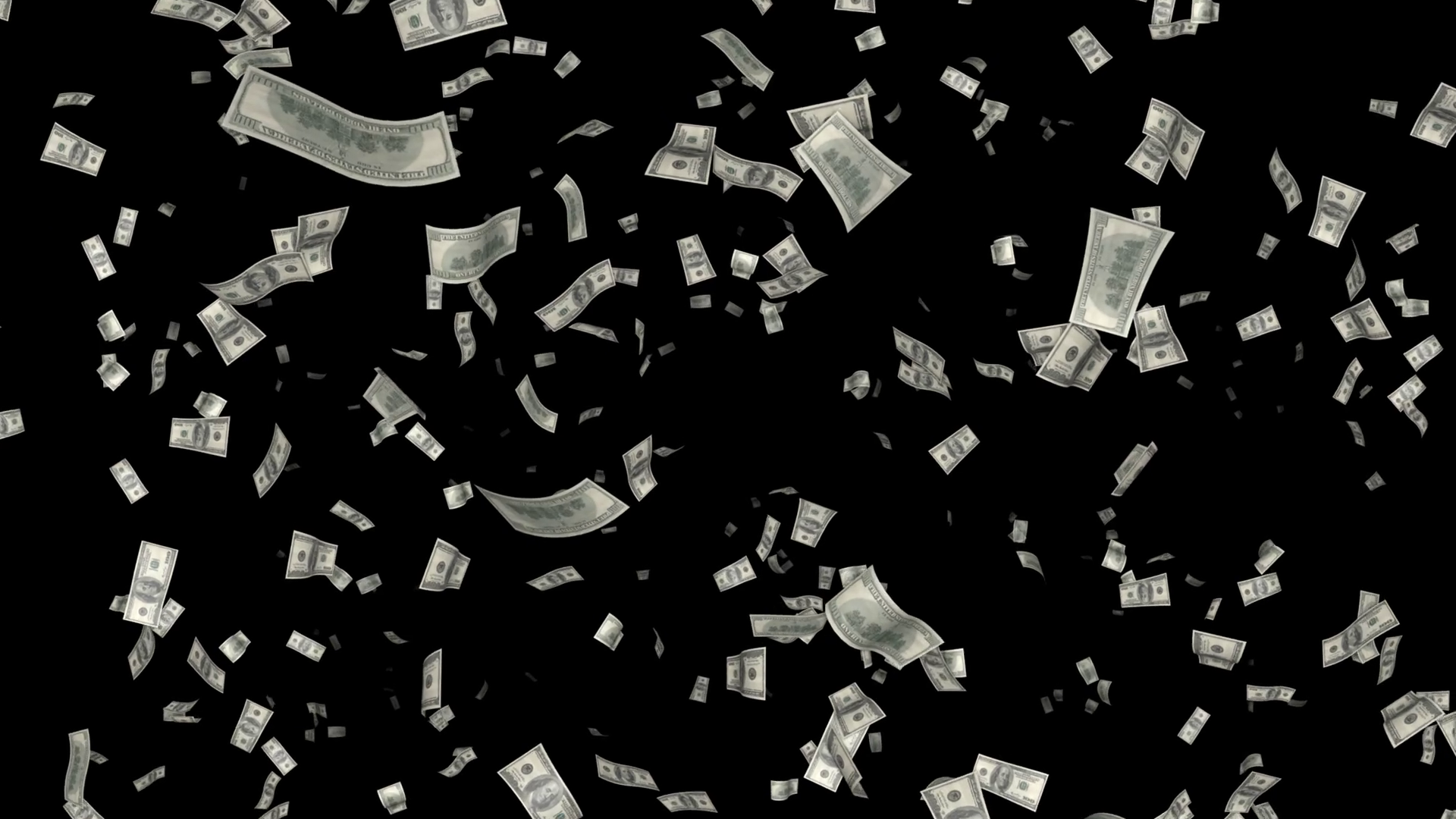 Falling Hundred Dollars Banknote Animation Stock Motion Graphics SBV ...