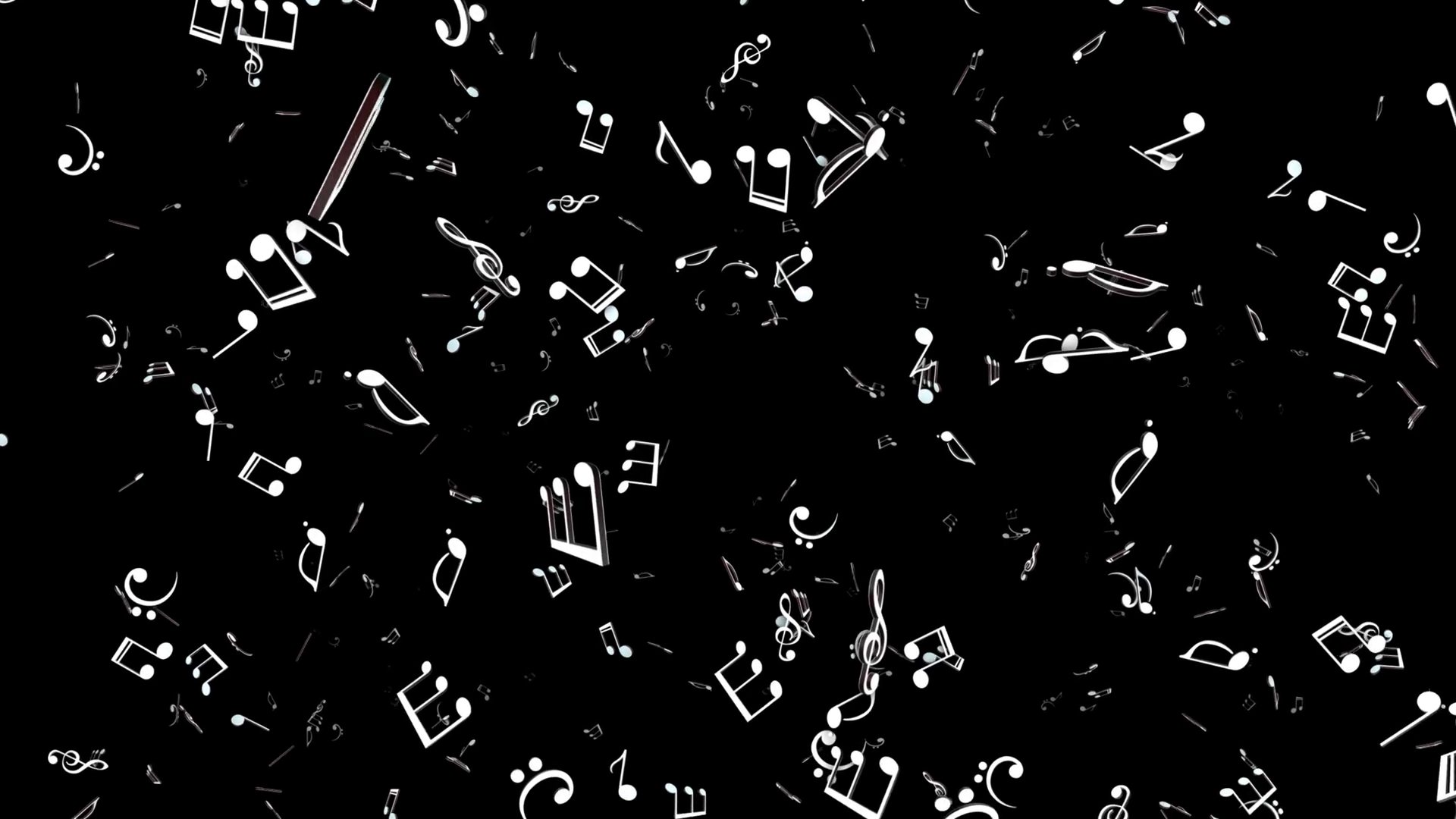 Falling Musical Notes Animation Background Stock Motion Graphics SBV ...
