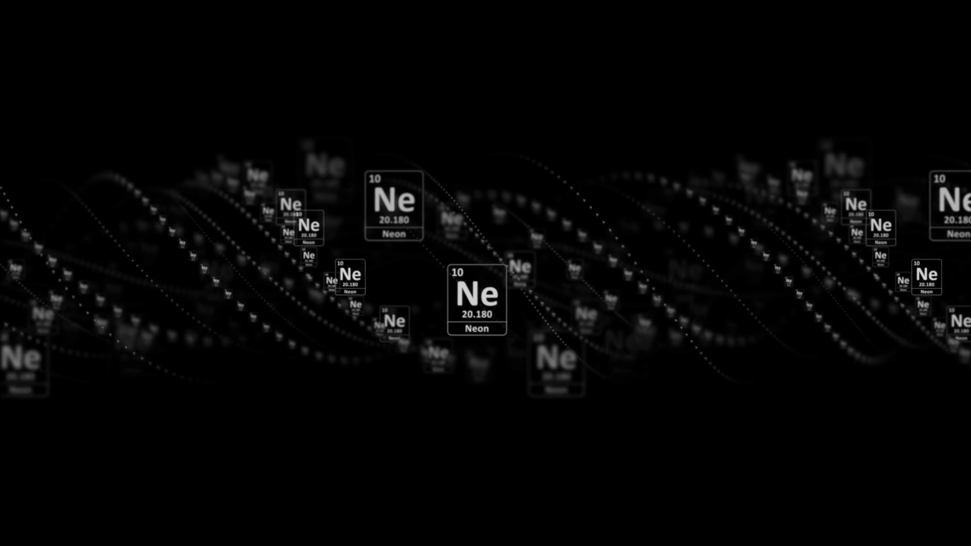 NEON Molecule Symbol, Chemistry Periodic Table, Animation, Background ...