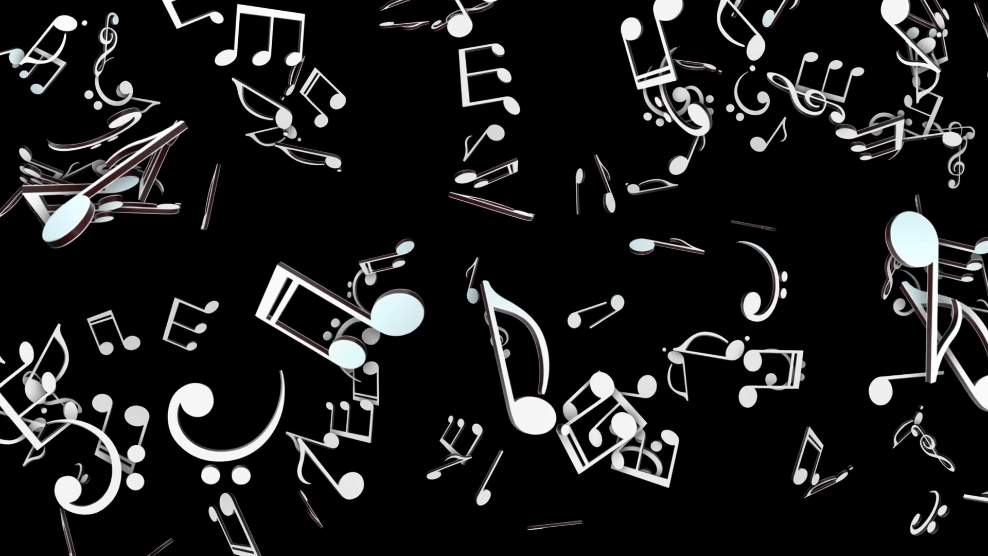 Falling Musical Notes Animation Background Stock Motion Graphics SBV ...
