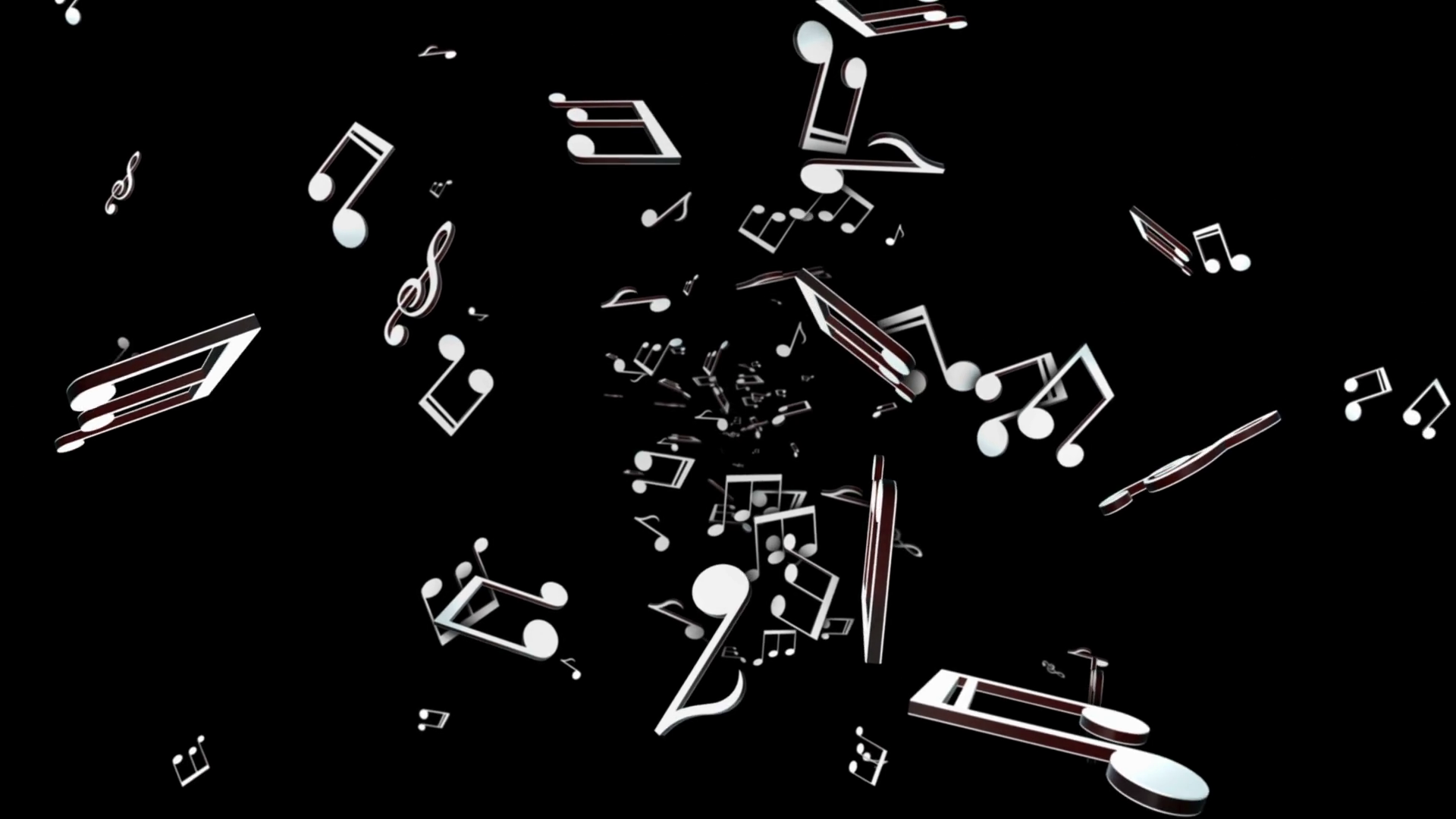 Falling Musical Notes Animation Rendering Stock Motion Graphics SBV ...