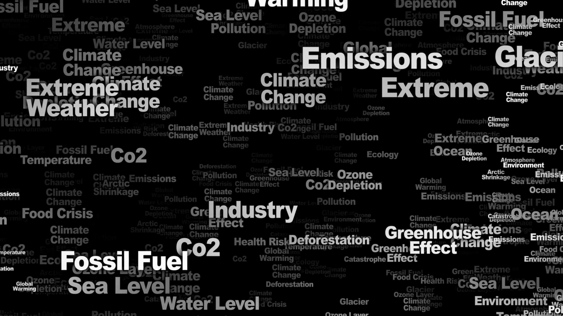 Climate Change Keywords Animation Background Stock Motion Graphics SBV ...