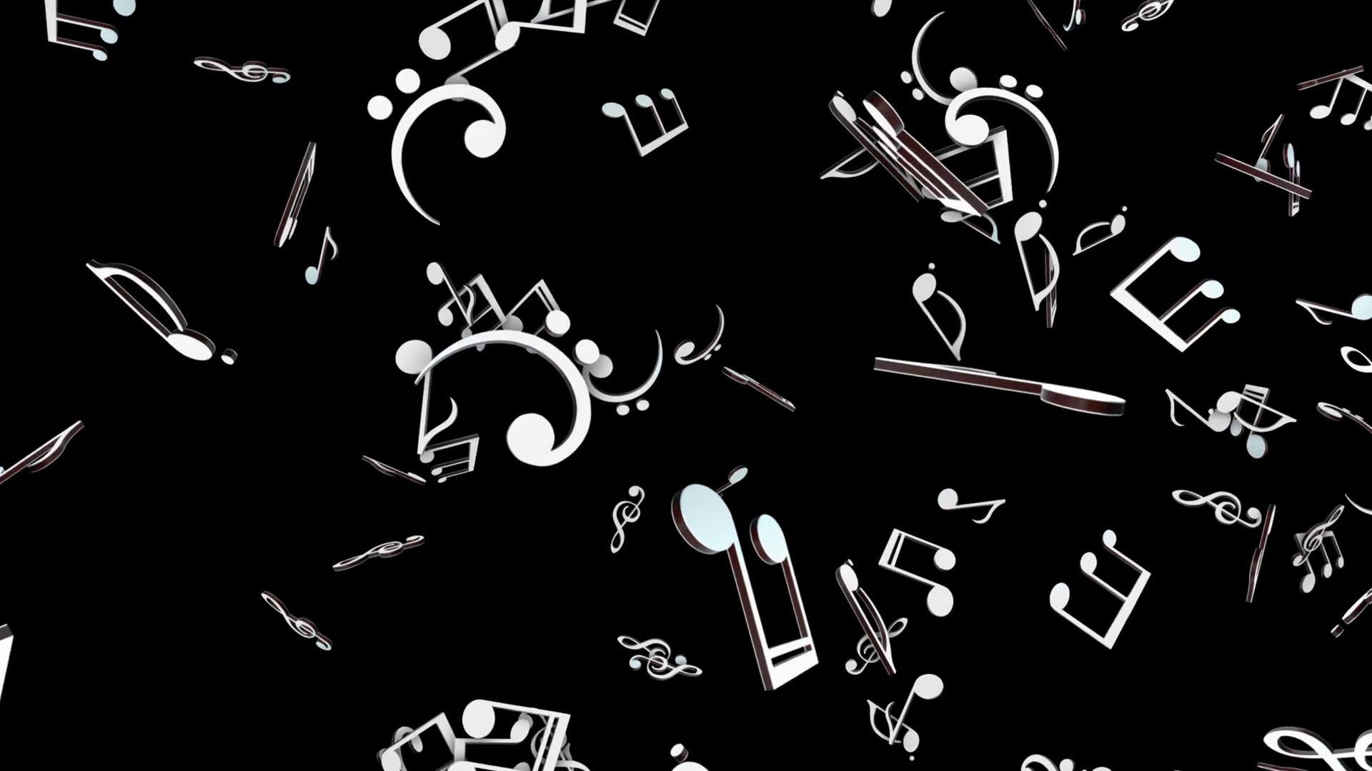 Falling Musical Notes Animation Background Stock Motion Graphics SBV ...