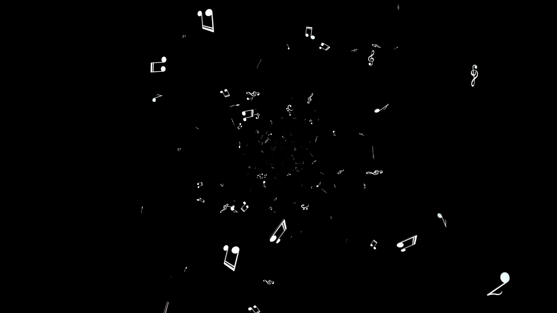 Falling Musical Notes Animation Background Stock Motion Graphics SBV ...