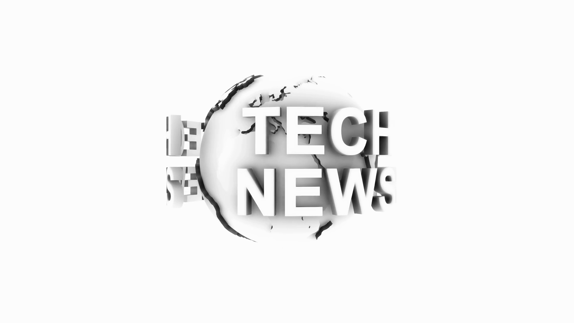 Tech News Text Animation Around Earth Loop Stock Motion Graphics SBV ...
