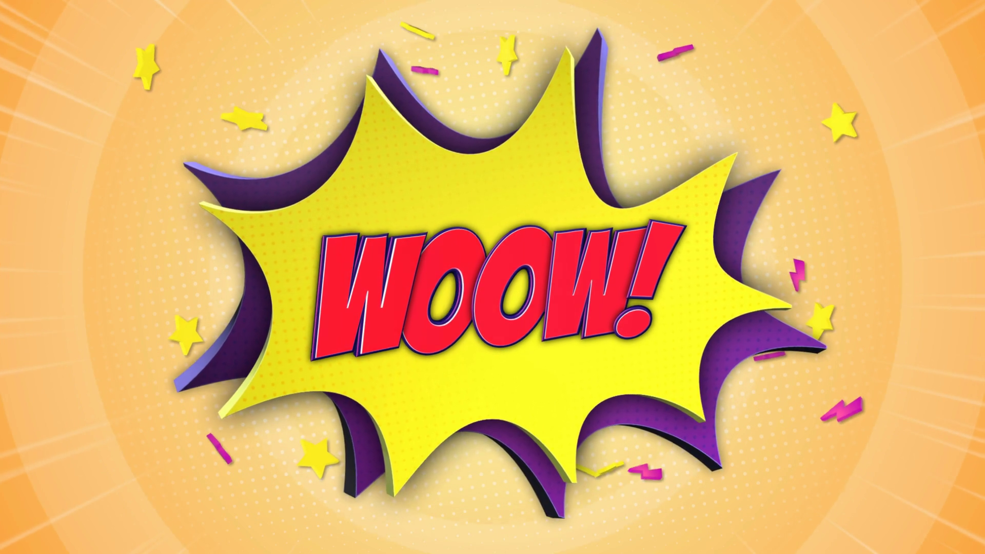 Woow Comic Text Animation With Alpha Matte Stock Motion Graphics SBV ...