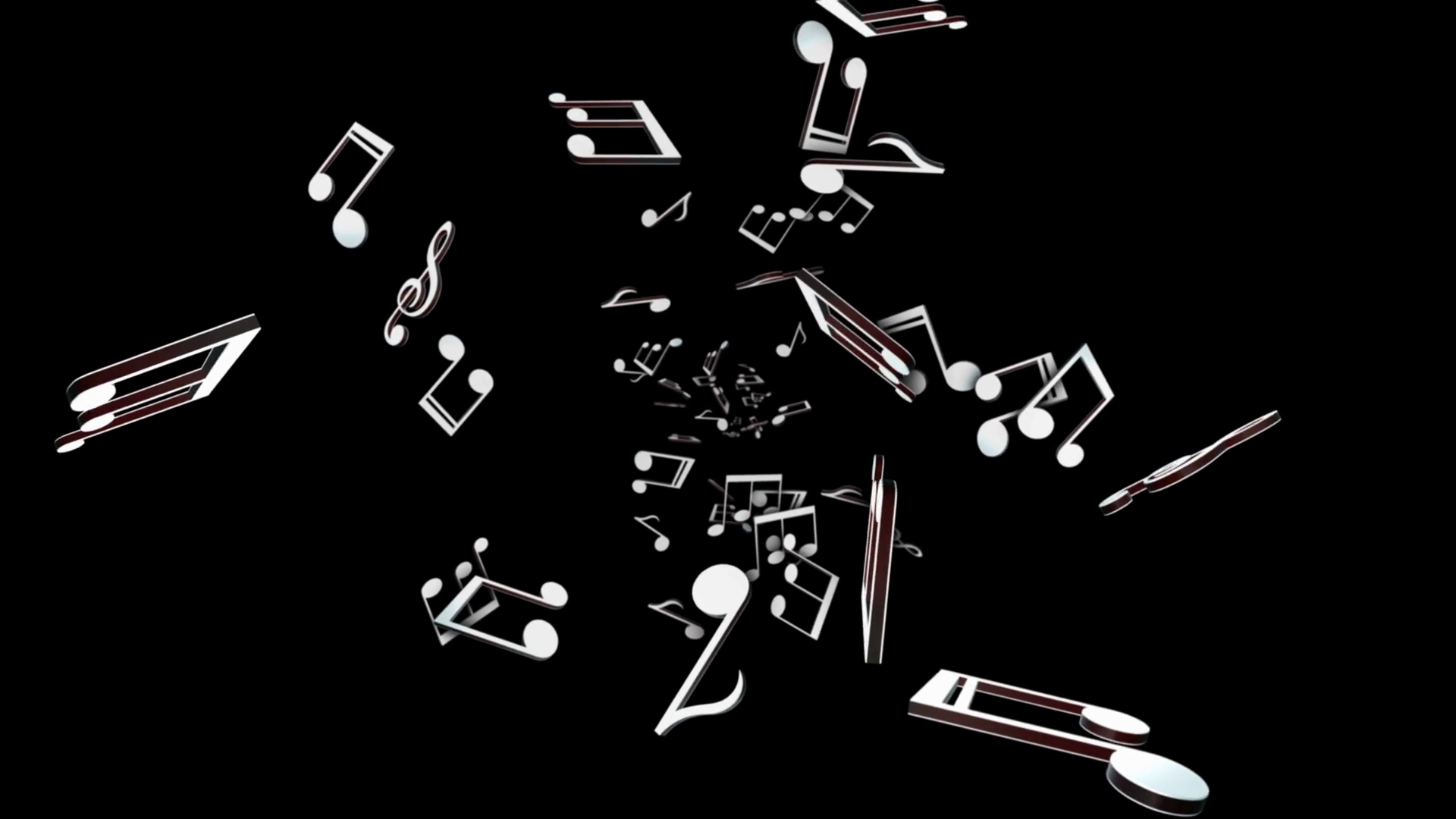 Flying Musical Notes Animation Rendering Stock Motion Graphics SBV ...