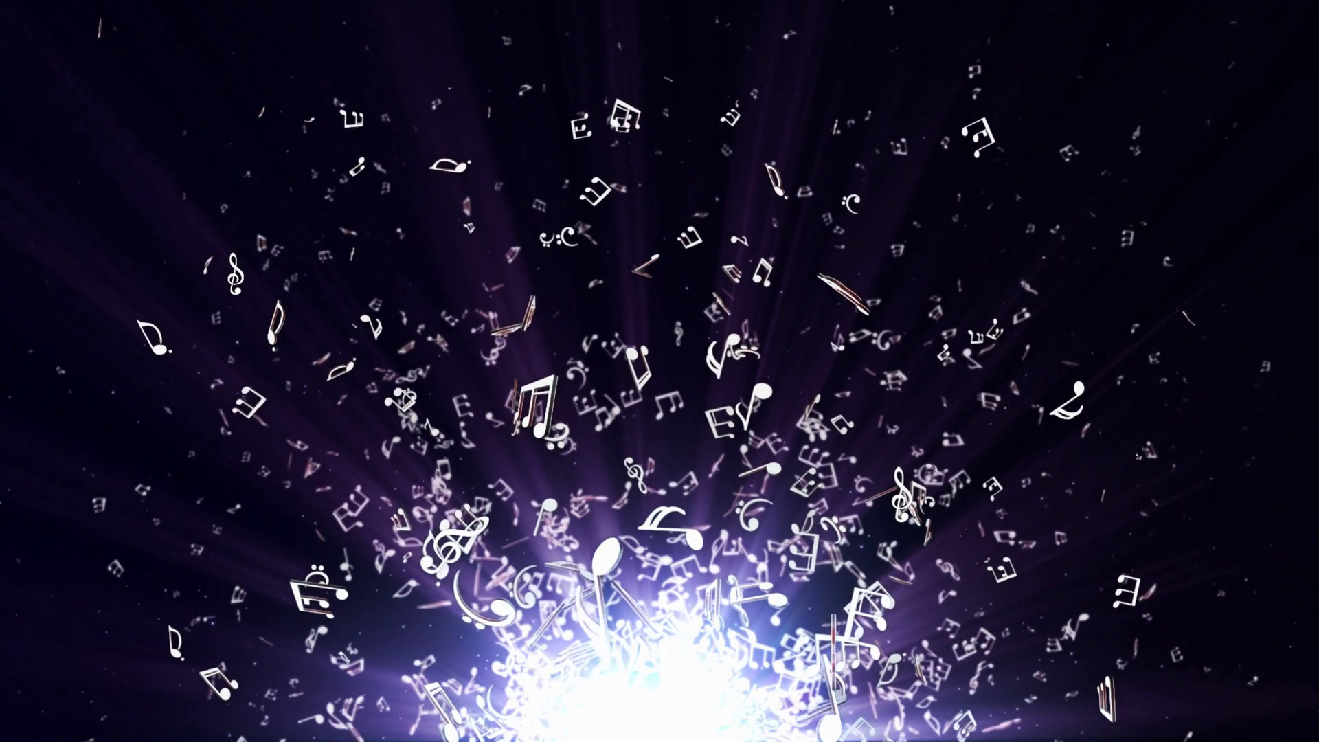 Flying Musical Notes Animation, Rendering, Background, Loop, 4k Motion ...