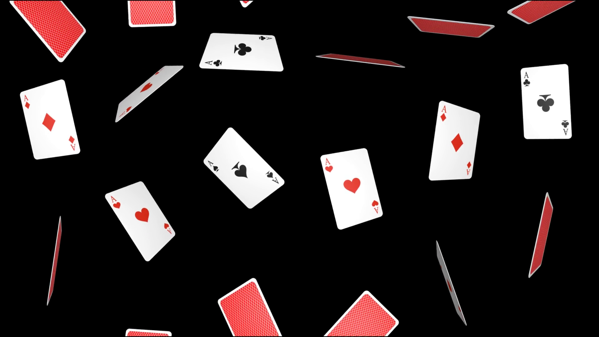 Falling Four Aces Playing Poker Card Stock Motion Graphics SBV ...