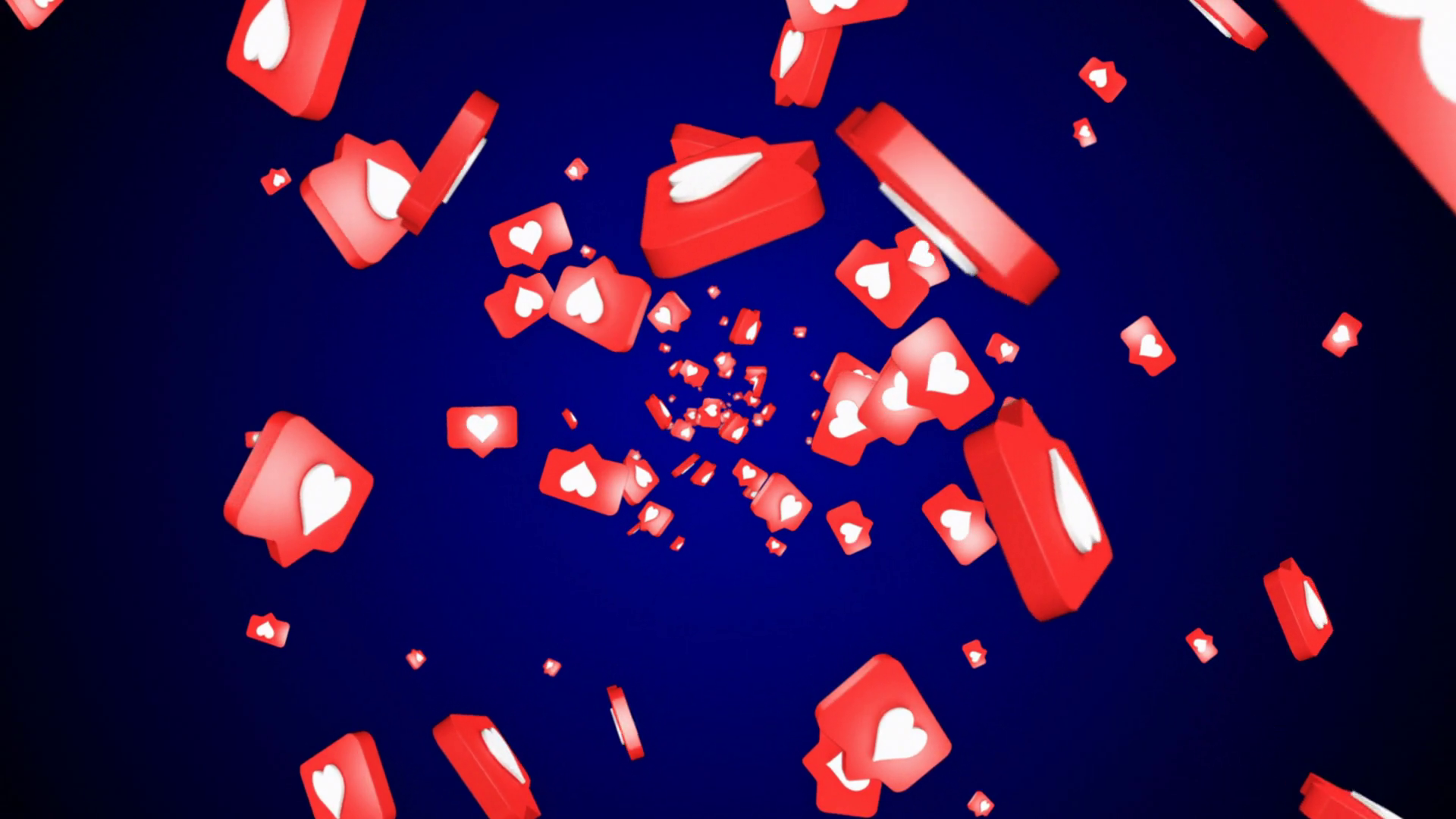 Flying Heart Social Media Reaction Animation Stock Motion Graphics SBV ...