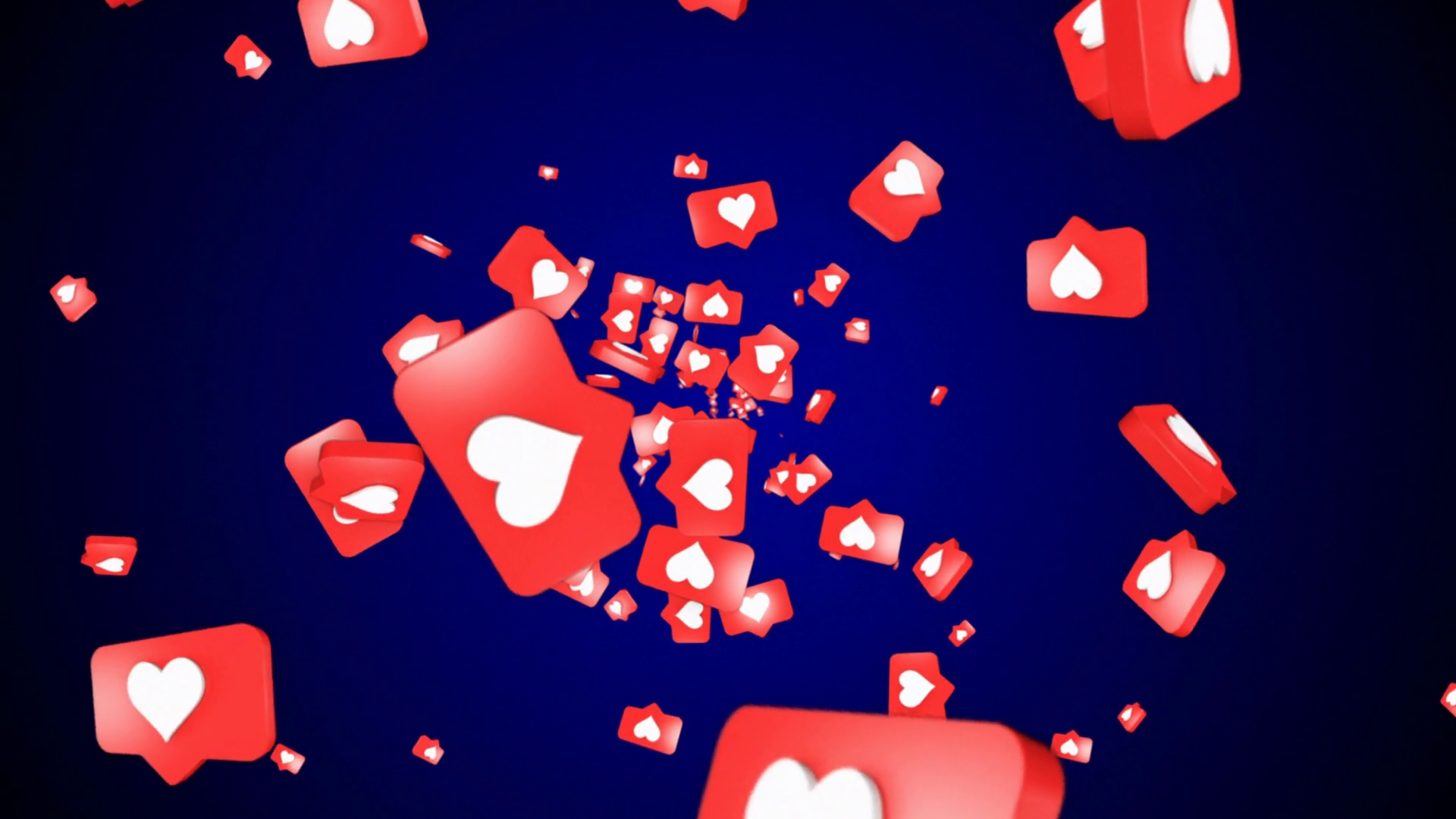 Flying Heart Social Media Reaction Animation Stock Motion Graphics SBV ...