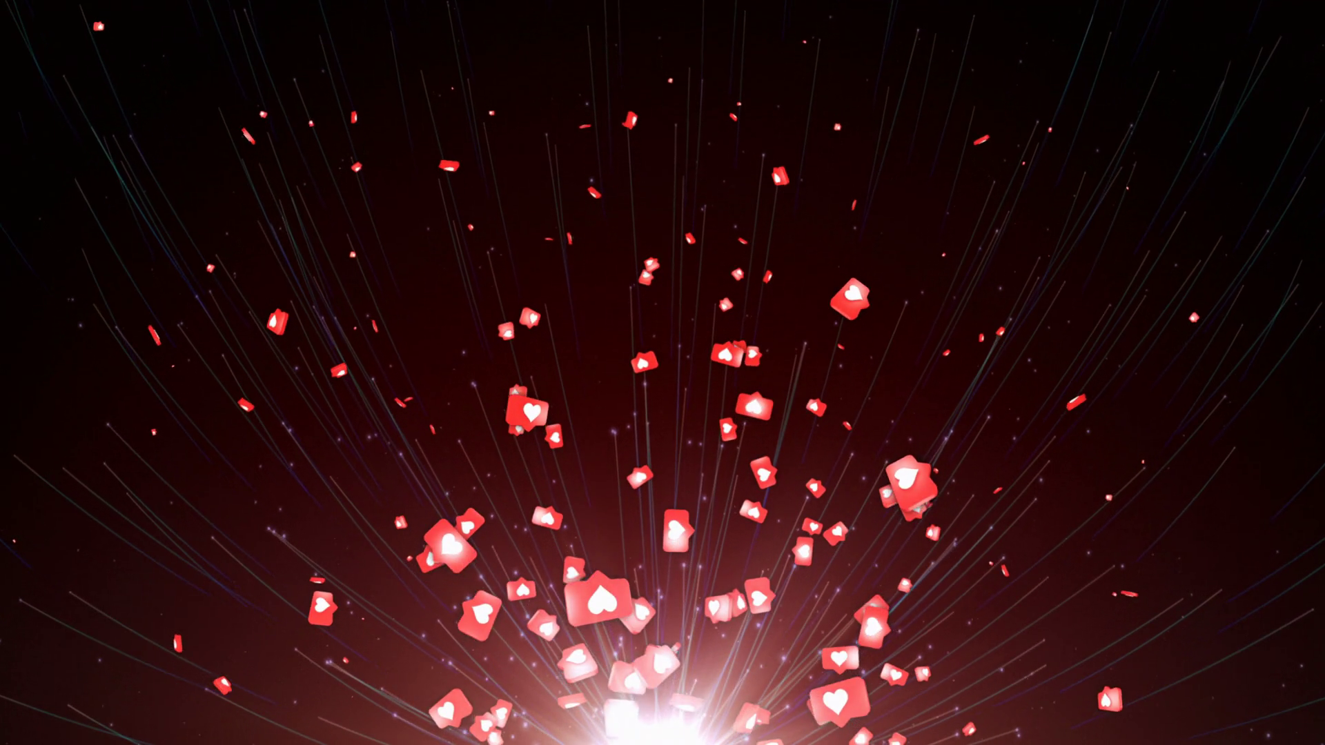Flying Hearts Social Media Reaction Stock Motion Graphics SBV-347564775 ...