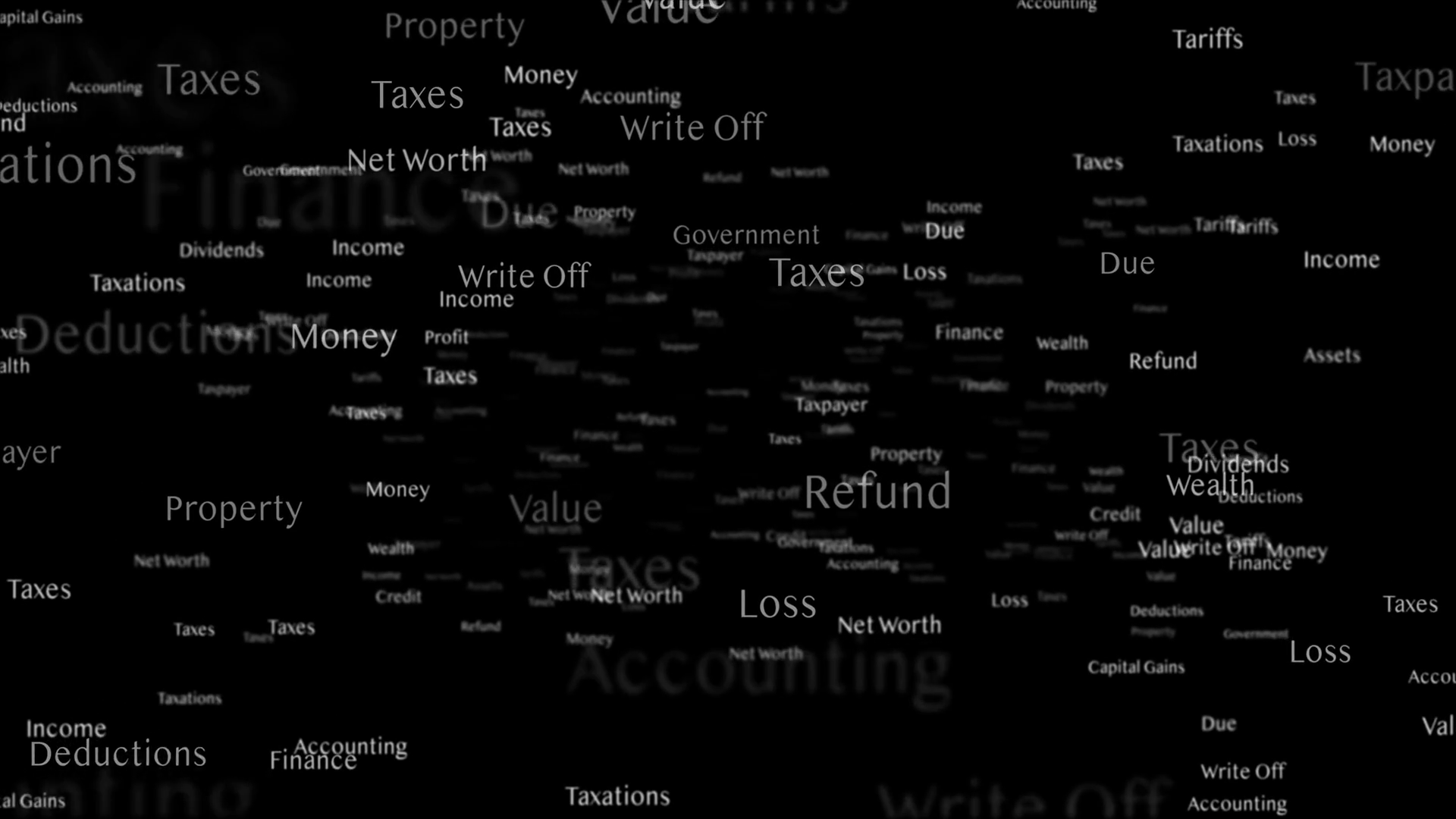 TAXES Keywords Animation, Background, Loop, 4k Motion Background 00:56 SBV-347282017 - Storyblocks