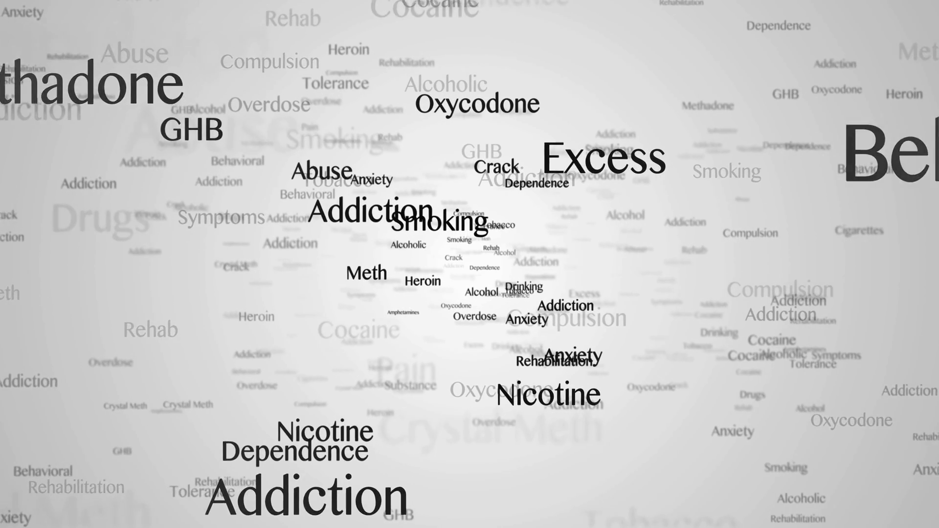 Addiction Keywords Animation Background Loop Stock Motion Graphics SBV ...