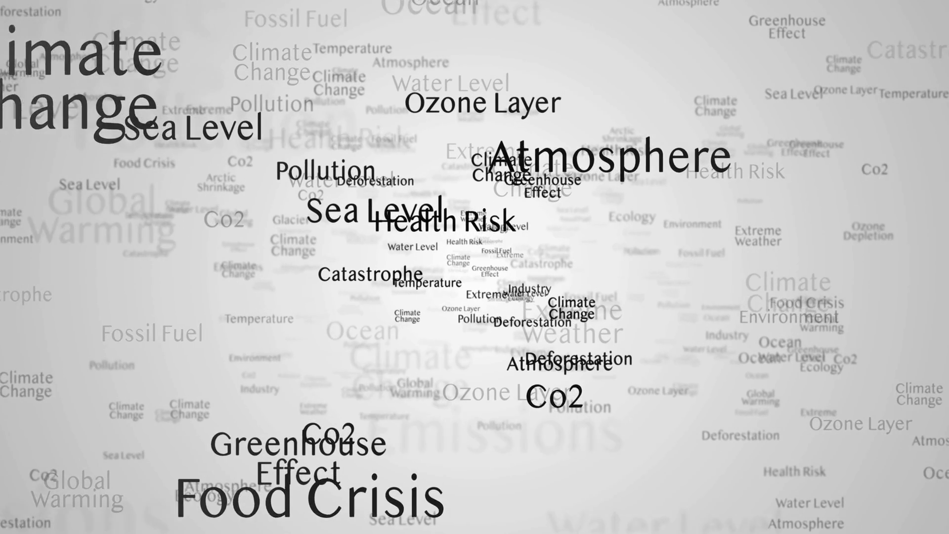 Global Warming Keywords On Tunnel Walls Stock Motion Graphics SBV ...