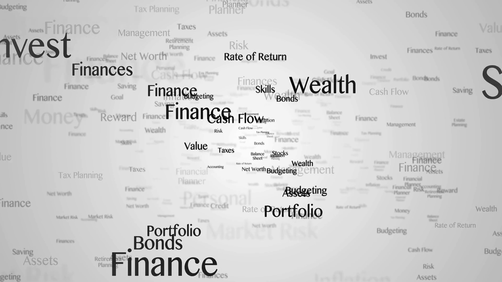 Finance Keywords Animation Background Loop 4k Stock Motion Graphics SBV ...