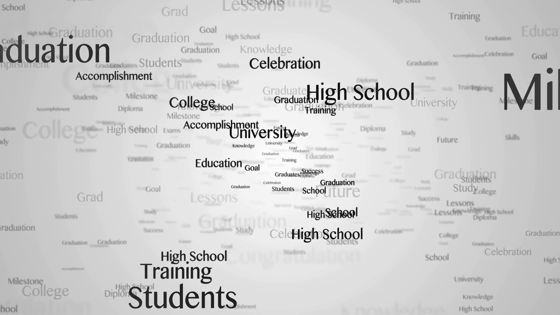 Graduation Keywords Animation Background Stock Motion Graphics SBV ...