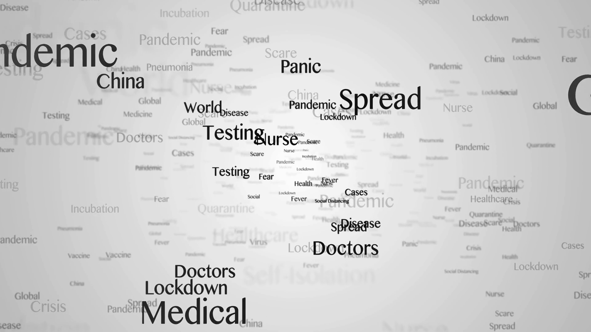 Pandemic Keywords Animation Background Loop Stock Motion Graphics SBV ...