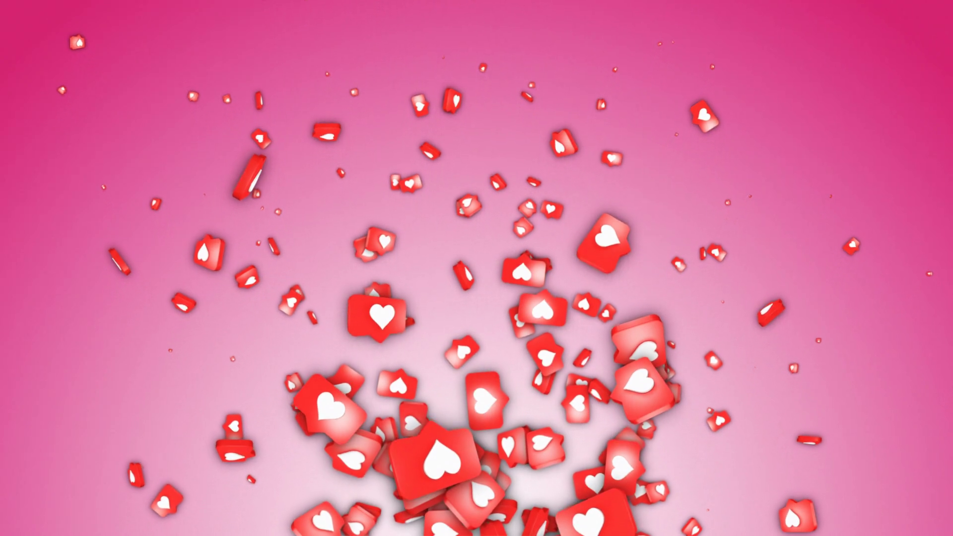 Flying Heart Social Media Reaction Animation Stock Motion Graphics SBV ...