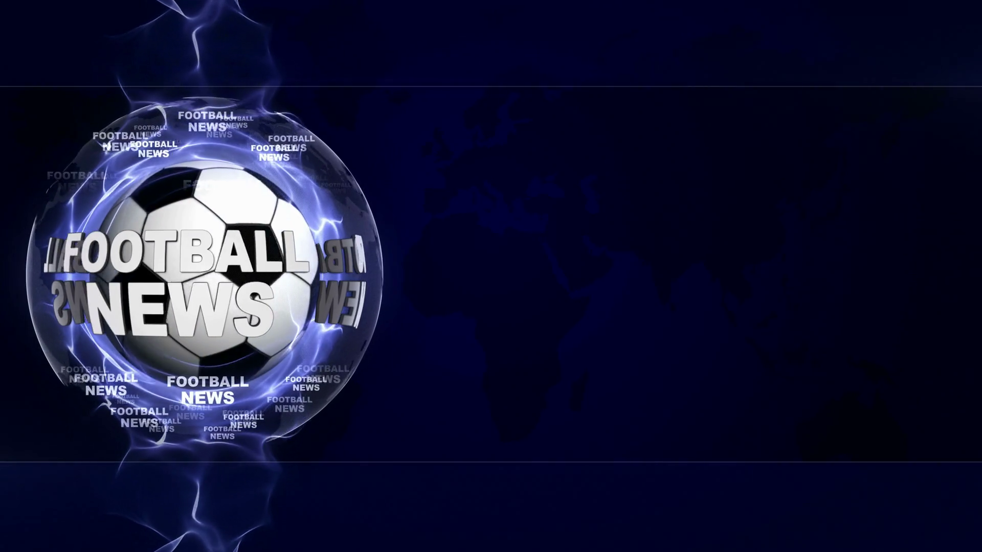 Football News Text Animation around the Soccer Ball, Background, Loop ...