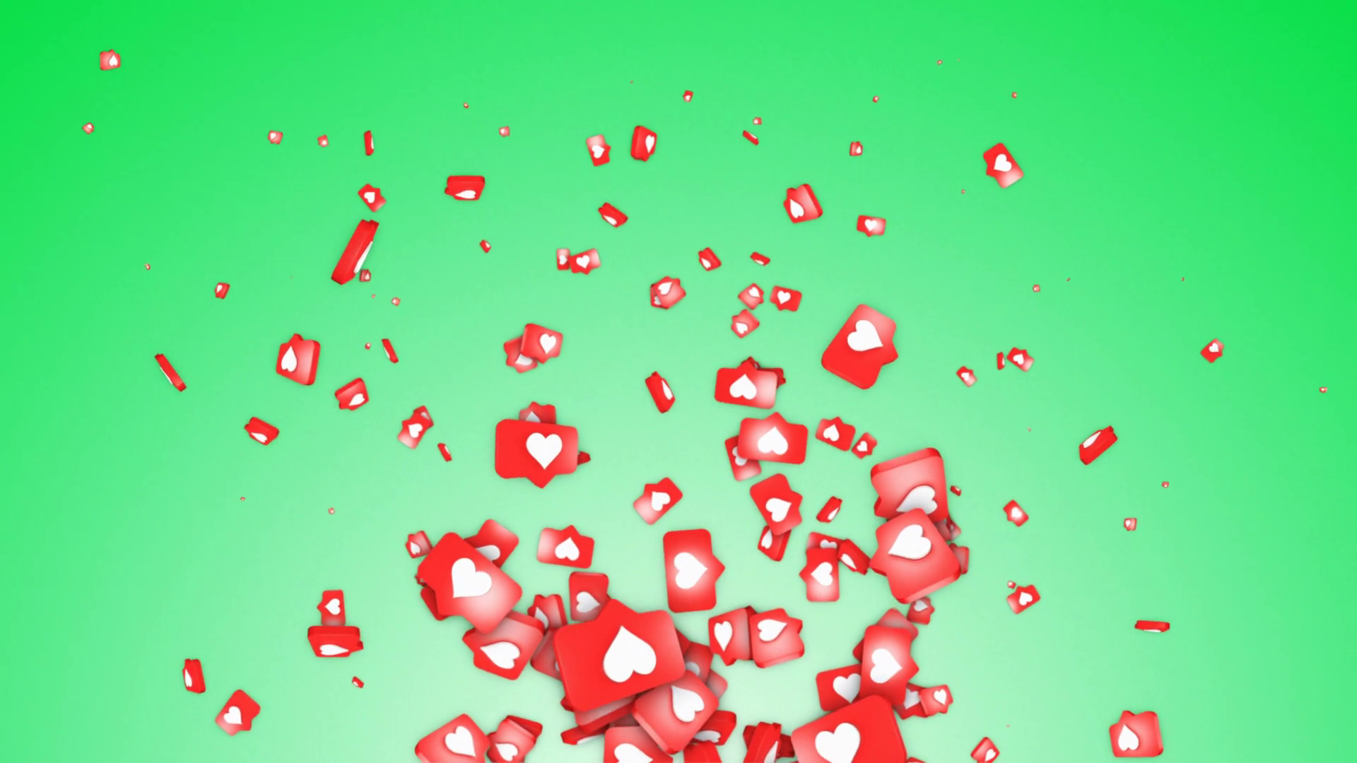 Flying Heart Social Media Reaction Animation Stock Motion Graphics SBV ...