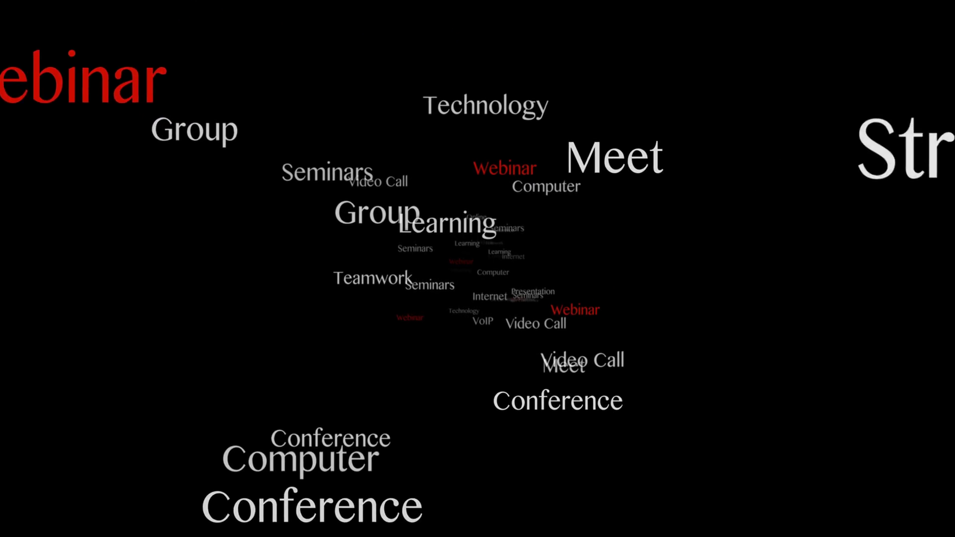 Webinar Keywords Animation Background Loop 4k Stock Motion Graphics SBV ...