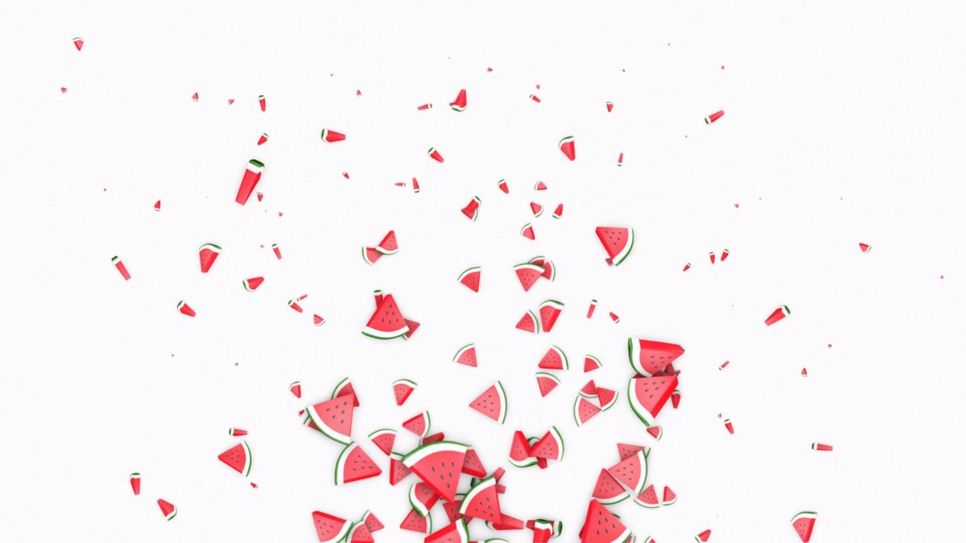 Flying 3d Cartoon Watermelon Pieces Stock Motion Graphics SBV-347742372 ...