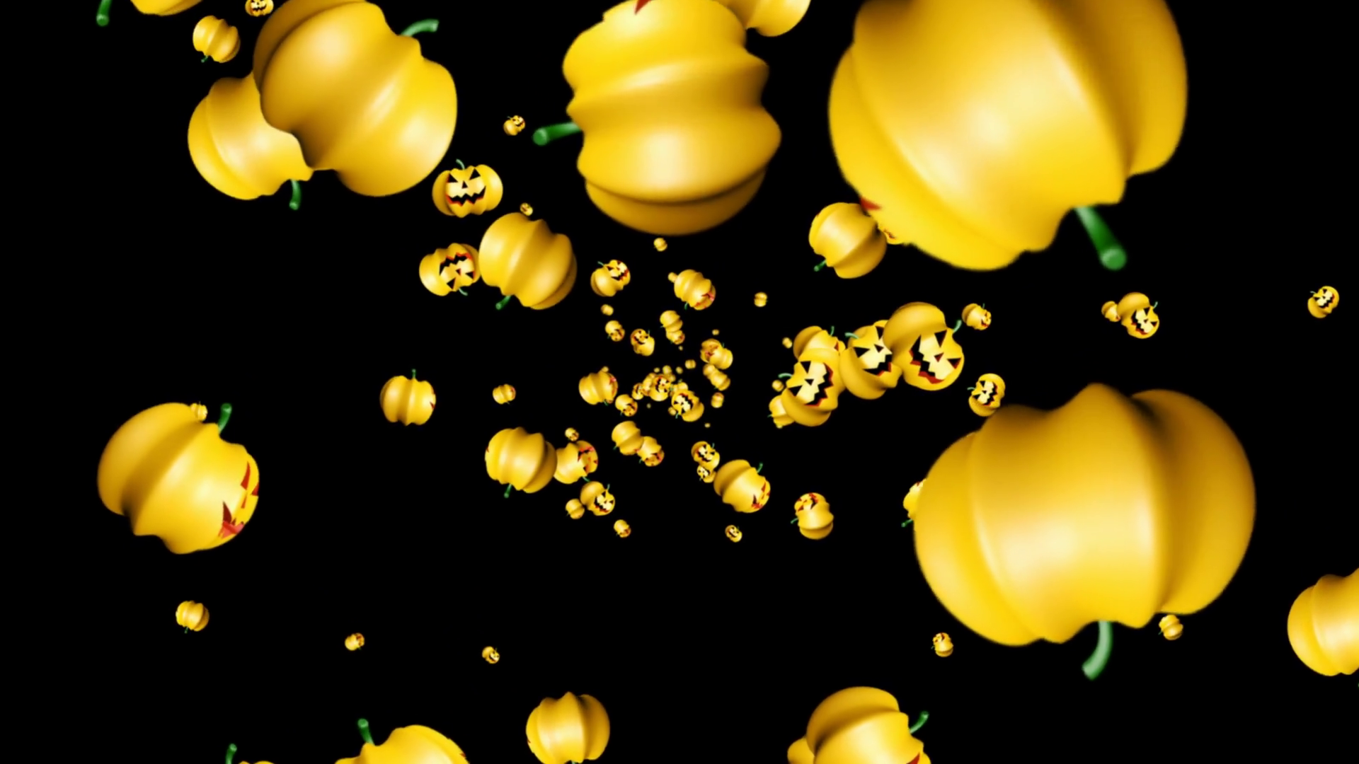 Falling Halloween Pumpkins Animation, Rendering, 60fps, with Alpha ...