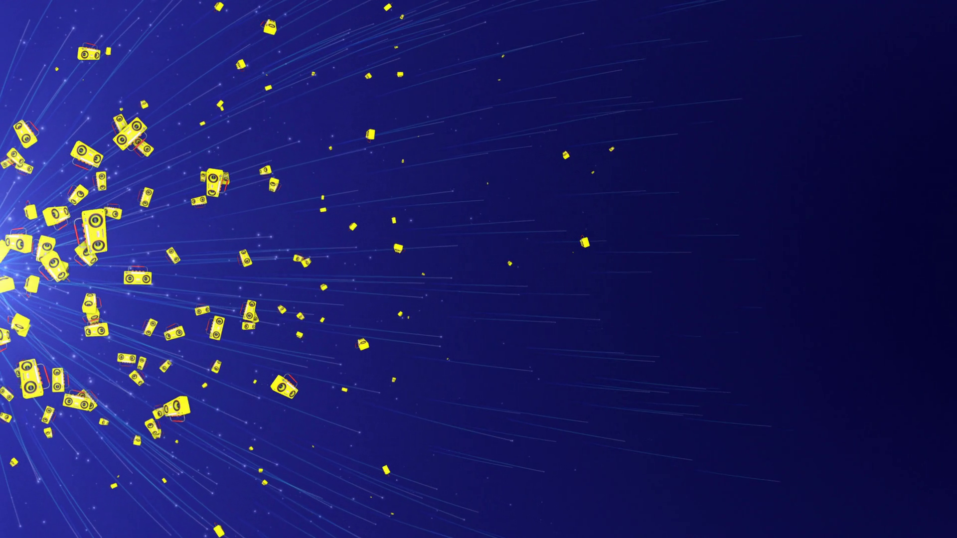 Flying Vintage Old Radios Animation Stock Motion Graphics SBV-348485672 ...