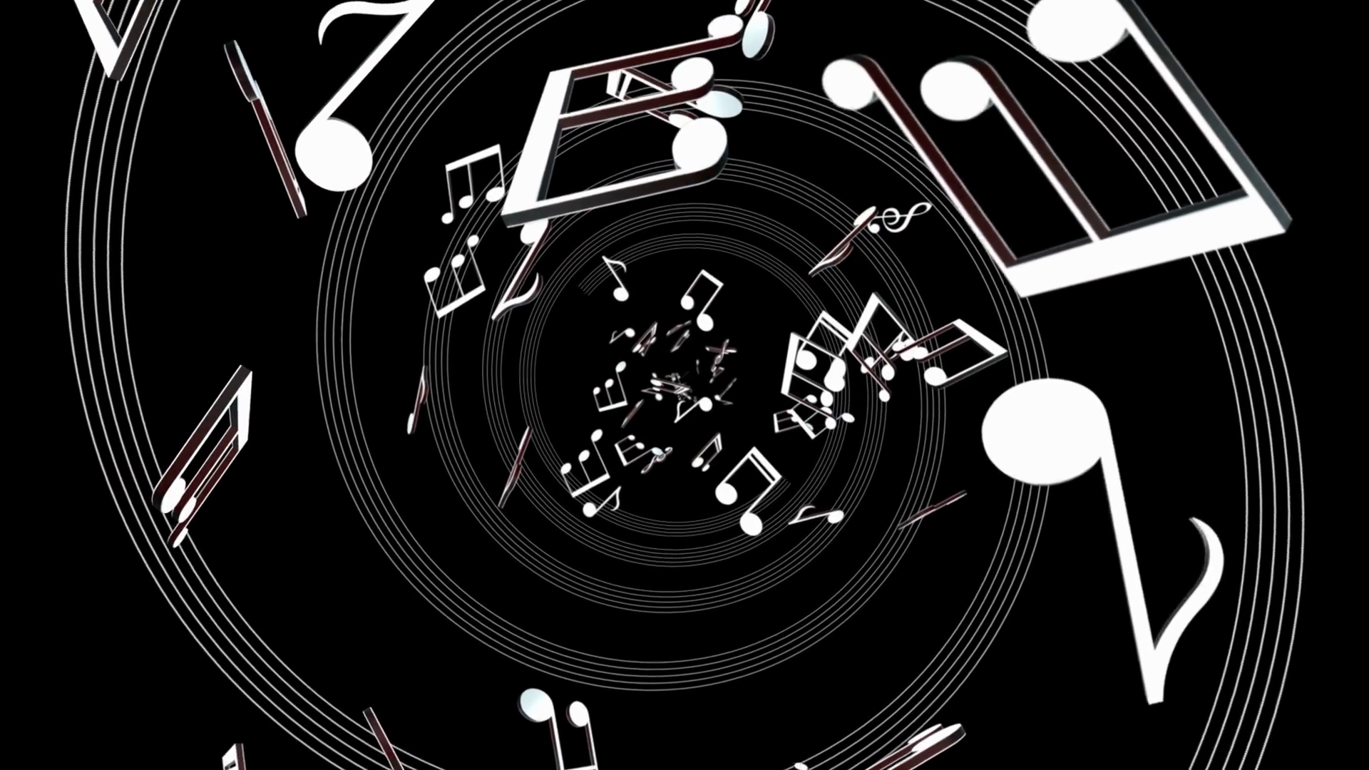 Flying Musical Notes Animation Rendering Stock Motion Graphics SBV ...