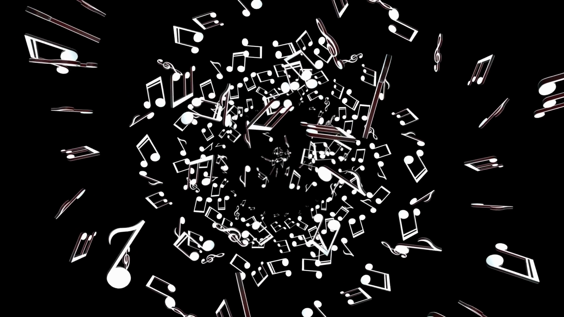 Falling Musical Notes Animation Rendering Stock Motion Graphics SBV ...