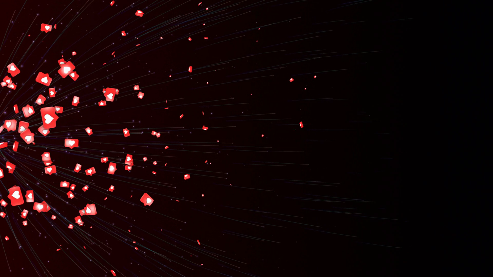 Flying Heart Social Media Reaction Animation Stock Motion Graphics SBV ...