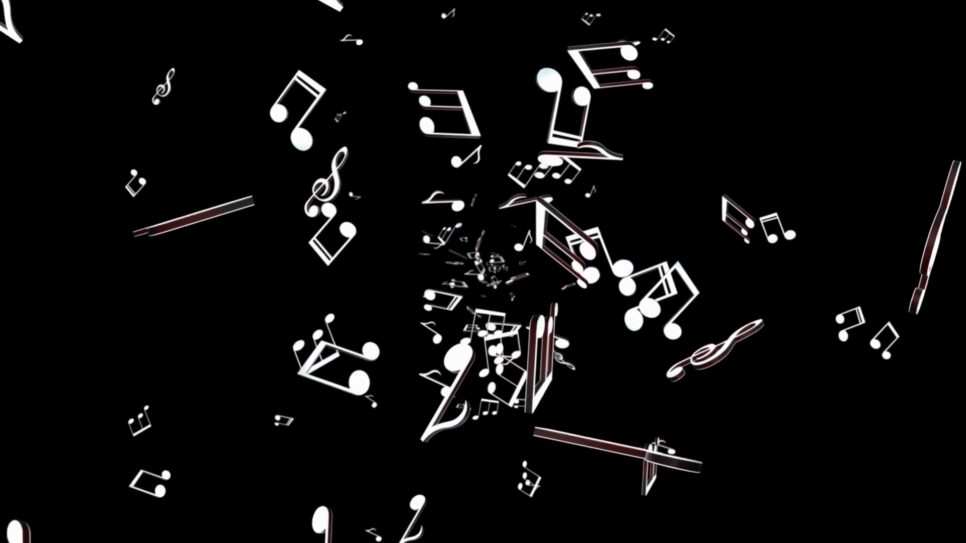 Falling Musical Notes Animation Rendering Stock Motion Graphics SBV ...