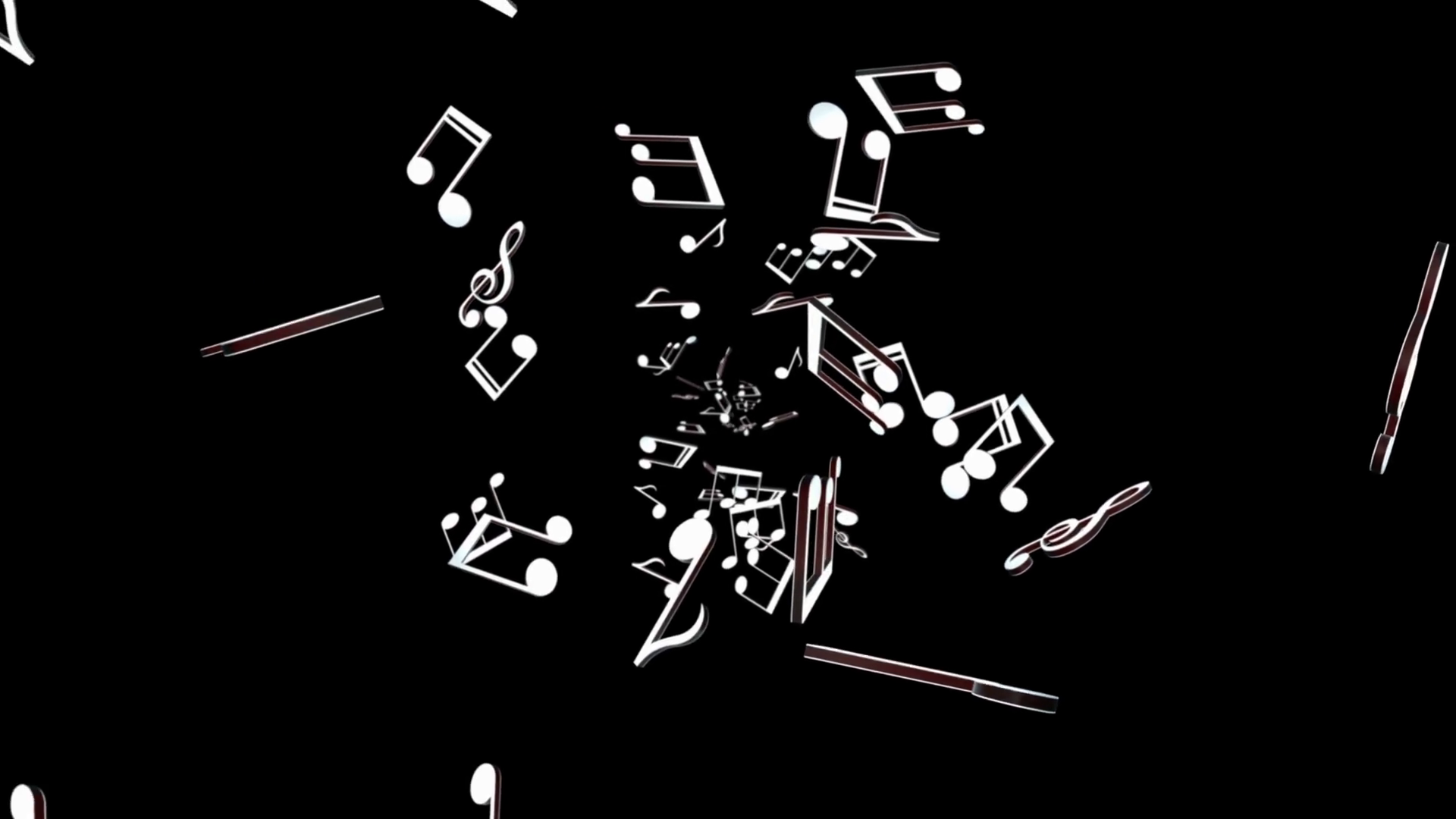 Falling Musical Notes Animation Rendering Stock Motion Graphics SBV ...