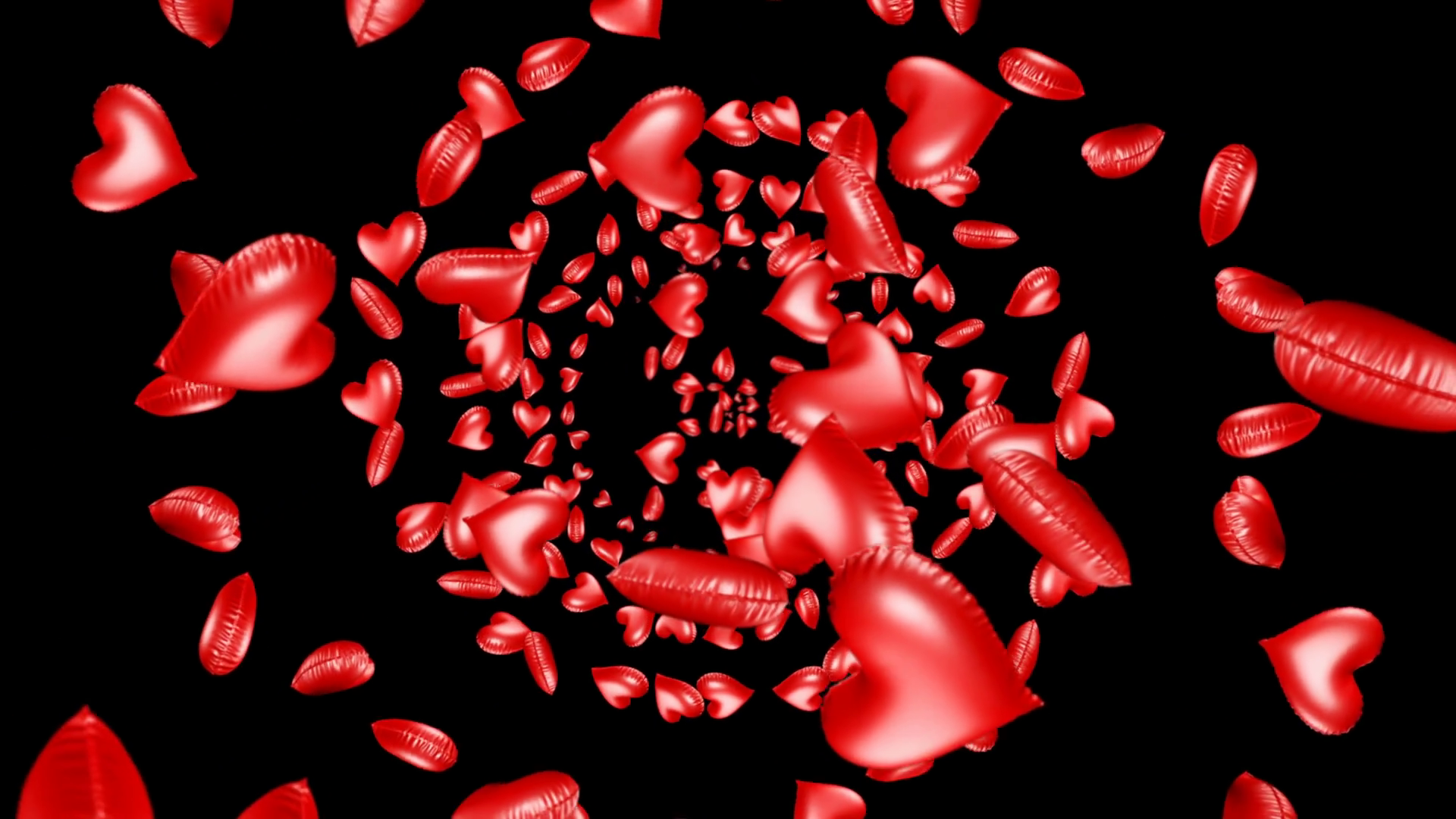 Falling Balloon Hearts Animation 60 Fps Loop Stock Motion Graphics SBV ...