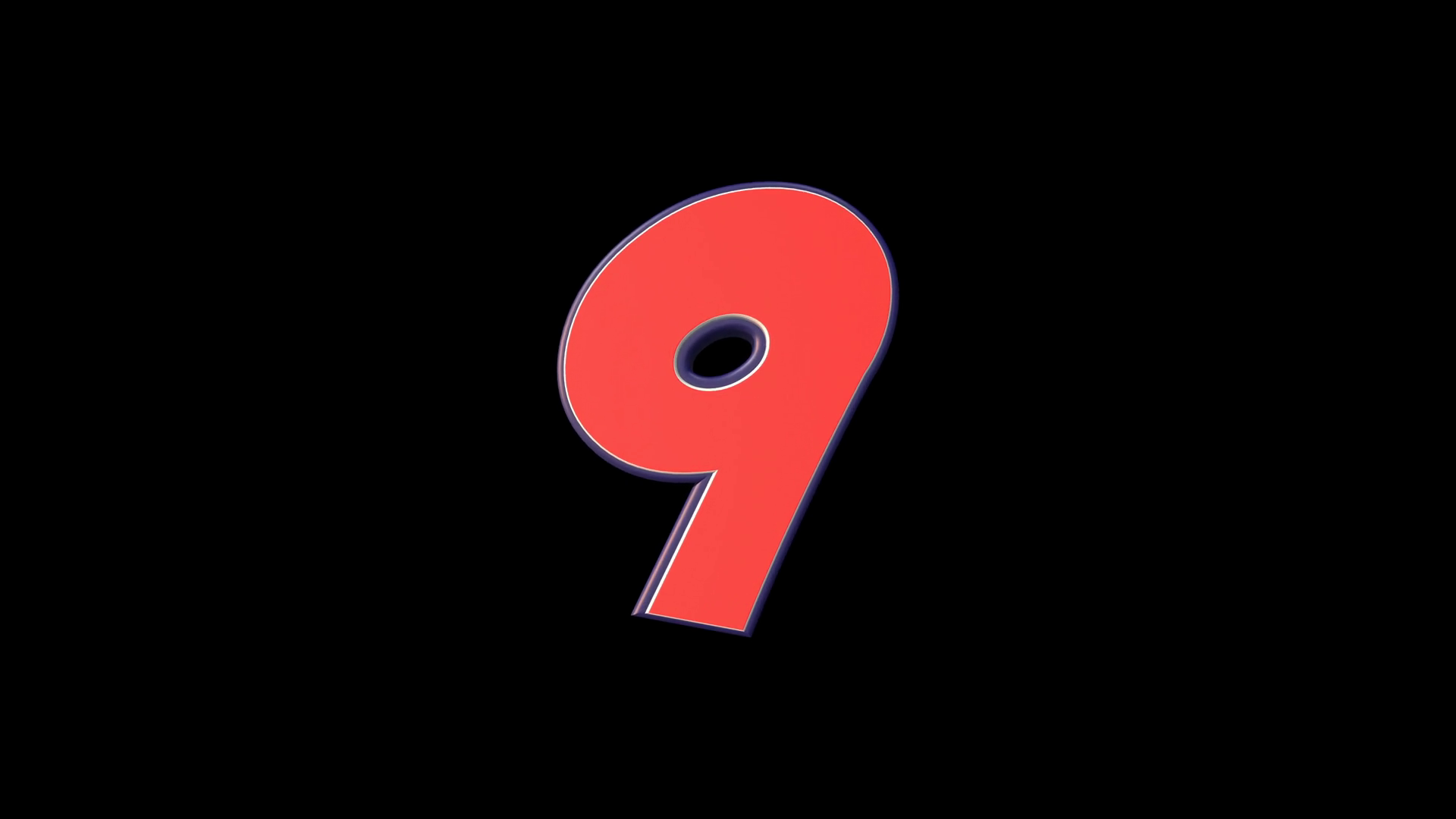 9 Nine Number Comic Number With Alpha Matte Stock Motion Graphics SBV ...